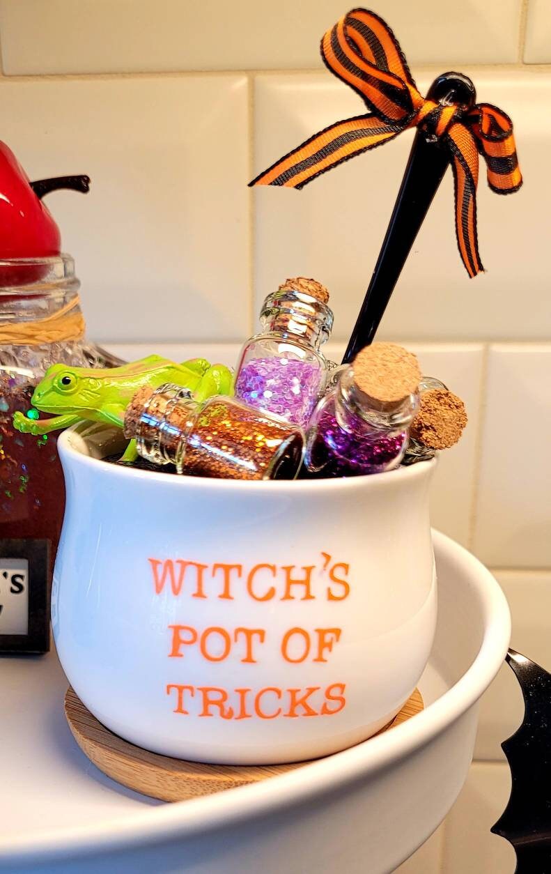 Halloween Mini Witchs Pot of Tricks Tiered Traymini Witch - Etsy