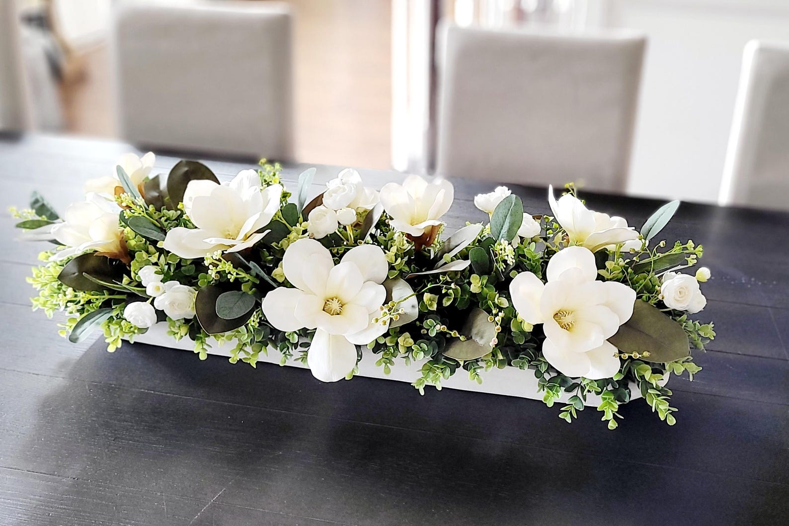 Dining Table Magnolia Arrangement Farmhouse Arrangement Dining Table ...