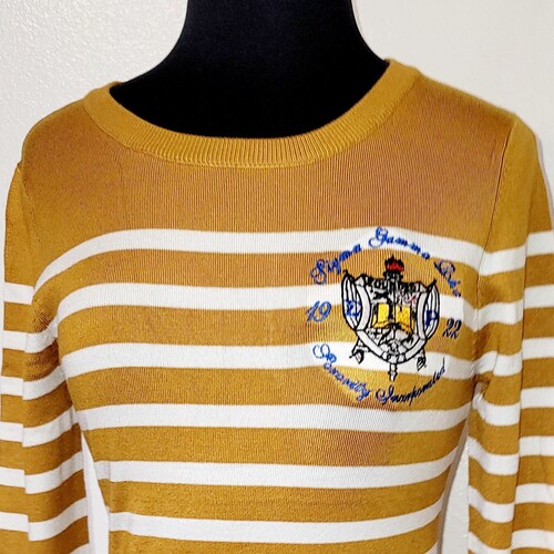 Sigma Gamma Rho Mustard/gold & Ivory Crest Crew: Size Up - Etsy