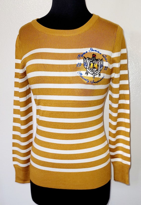 Sigma Gamma Rho Mustard/gold & Ivory Crest Crew: Size Up - Etsy