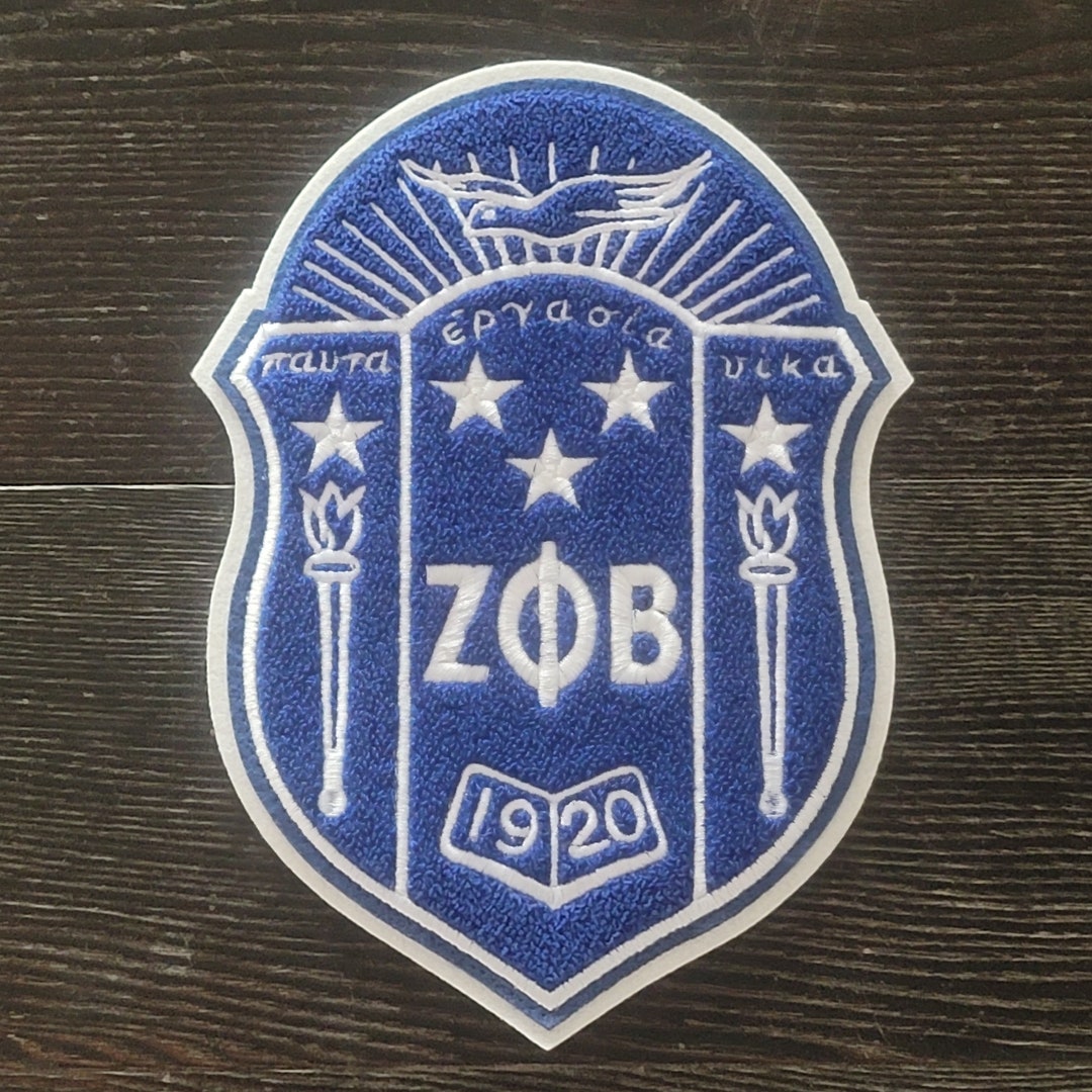 Zeta Phi Beta Chenille Shield Patch for Embroidery Only - Etsy
