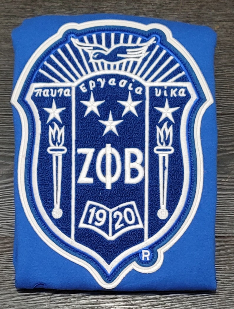 Pre-order Zeta Phi Beta Shield Chenille Crew Sweatshirt-royal - Etsy