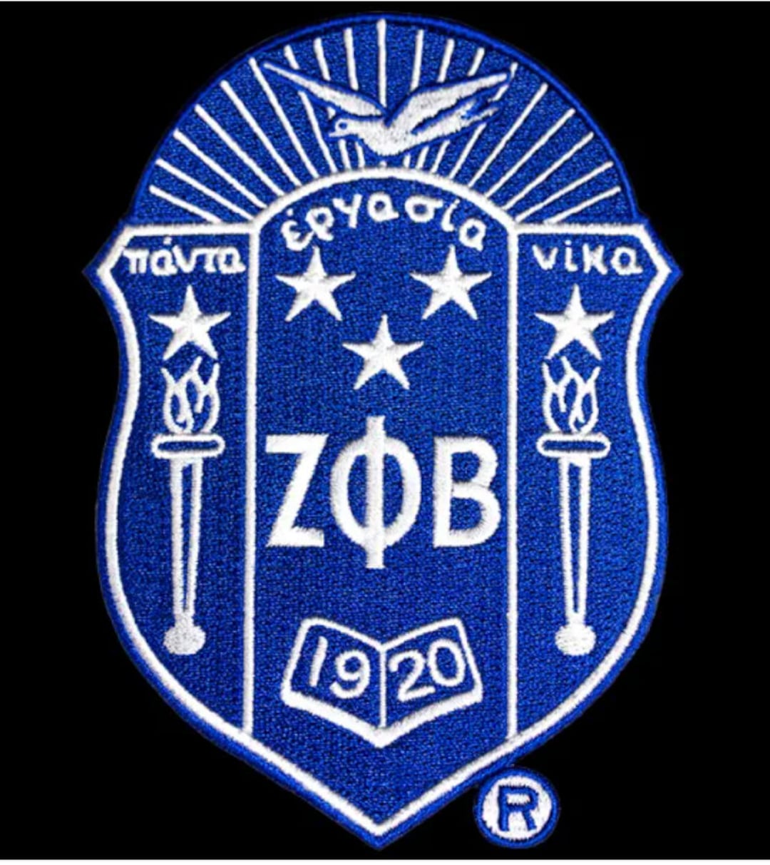 Zeta Phi Beta Crest 5" Heat Seal or Embroidery/sewing - Etsy