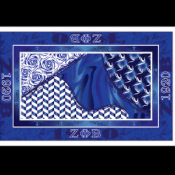 Zeta Phi Beta Sorority Fabric Etsy