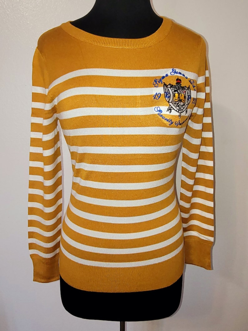 Sigma Gamma Rho Mustard/gold & Ivory Crest Crew: Size Up - Etsy