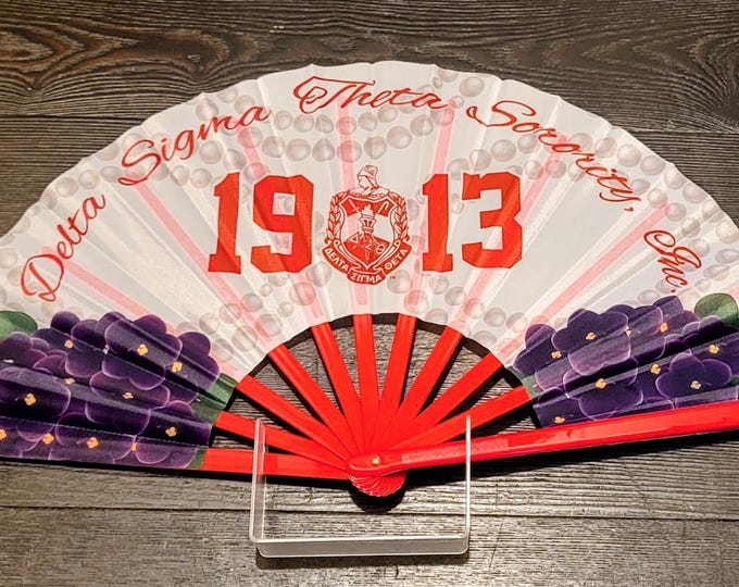 Delta Sigma Theta White Clacking Fan - Etsy