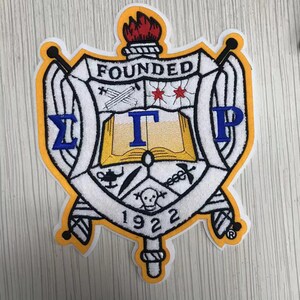 Sigma Gamma Rho Shield Crest 10" Chenille Patch - Etsy