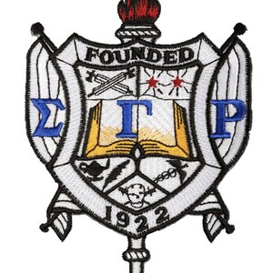 Sigma Gamma Rho Shield Crest 10" Chenille Patch - Etsy