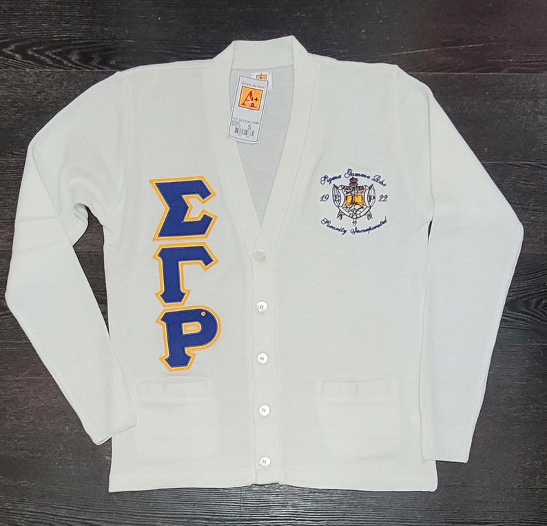 Sigma Gamma Rho White Cardigan - Etsy