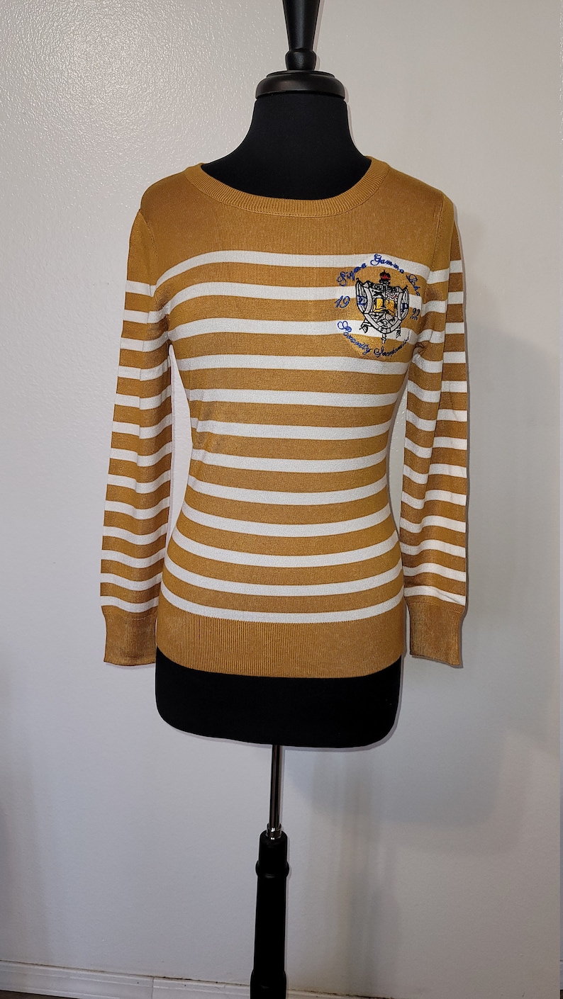 Sigma Gamma Rho Mustard/gold & Ivory Crest Crew: Size Up - Etsy