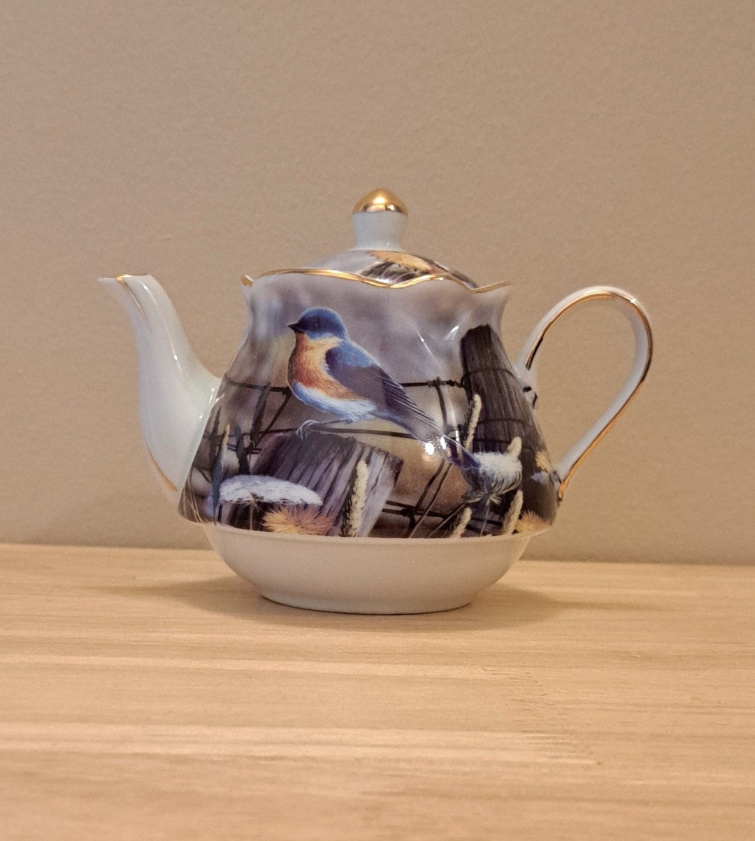 Royal Elfreda Bluebird Teapot by Allison LL - Etsy