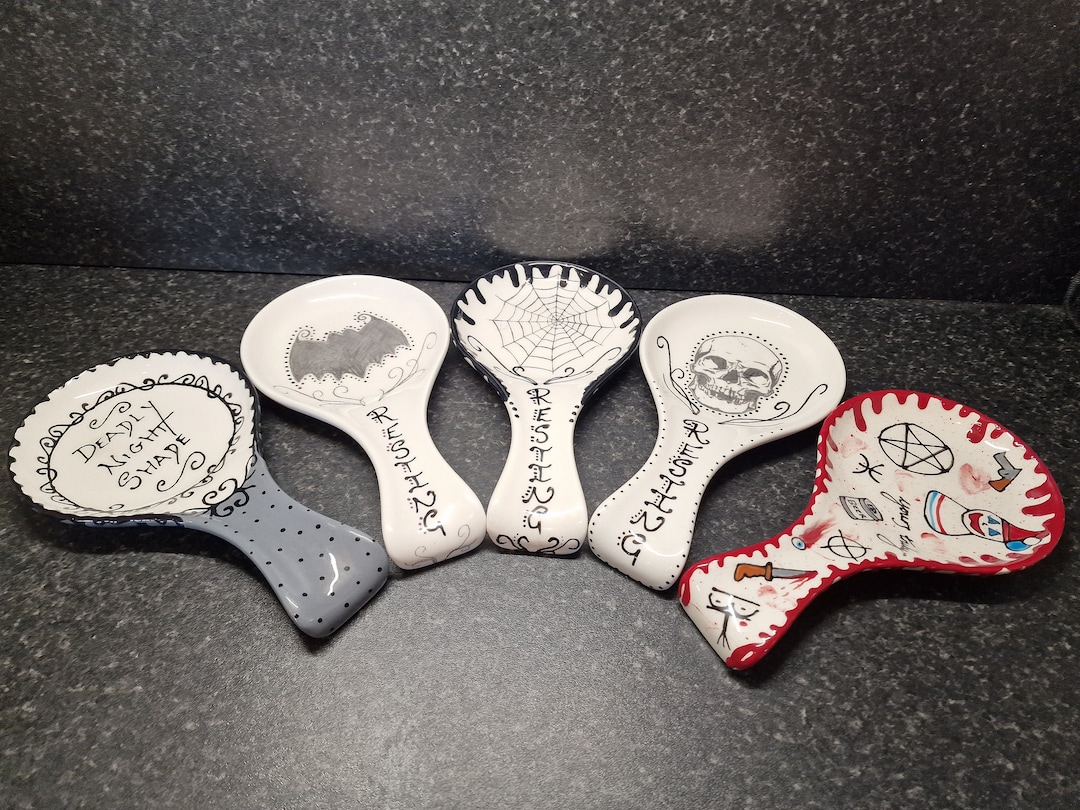 Gothic Spoon Rest, Bat Spoon Rest, Spooky Spoon Rest, Halloween Spoon ...