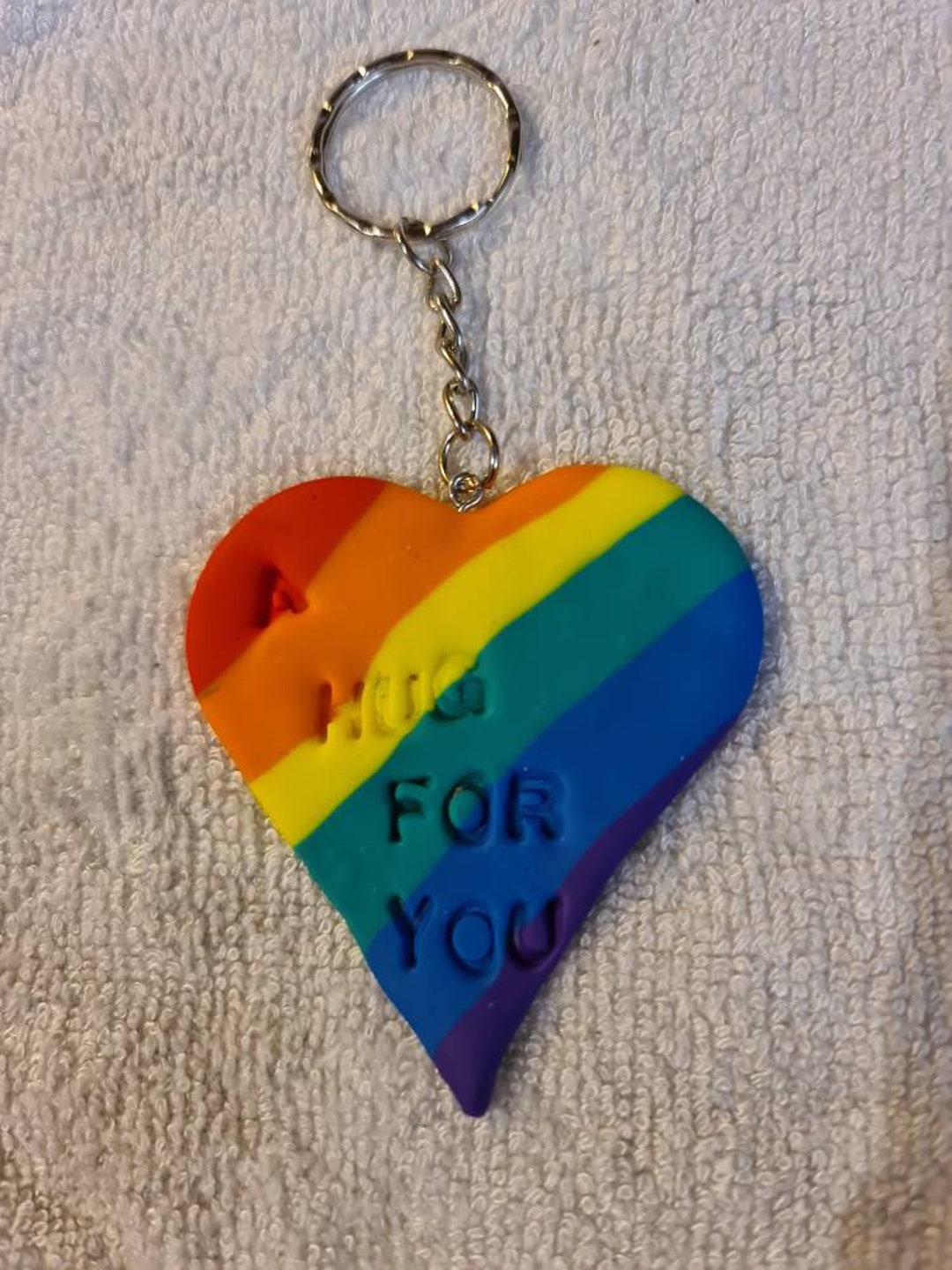 Charity Rainbow, Hug for You Keychain/keyring. - Etsy