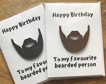 Beard Birthday Card | Etsy