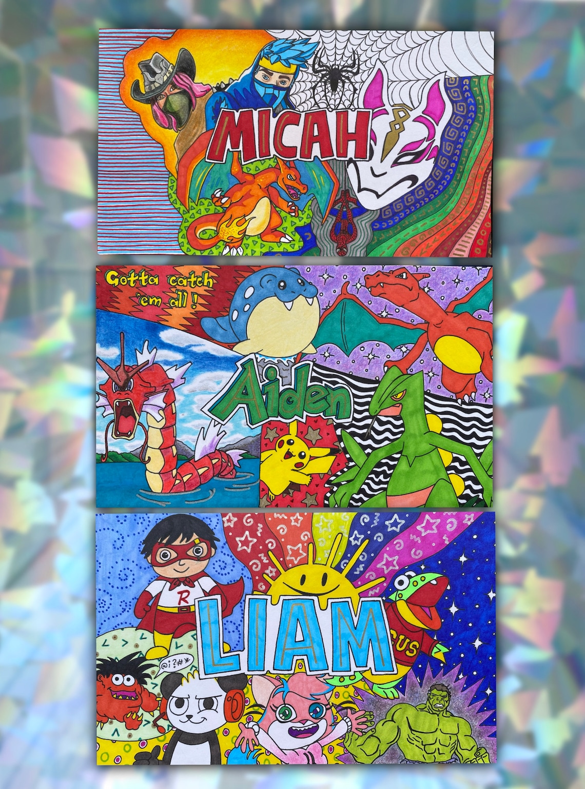 5.5x8.5 Personalized Kid's Name Card - Etsy