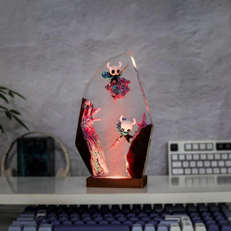 Hollow Knight Resin Lamp | Handmade Diorama Night Light | Indie Game ...
