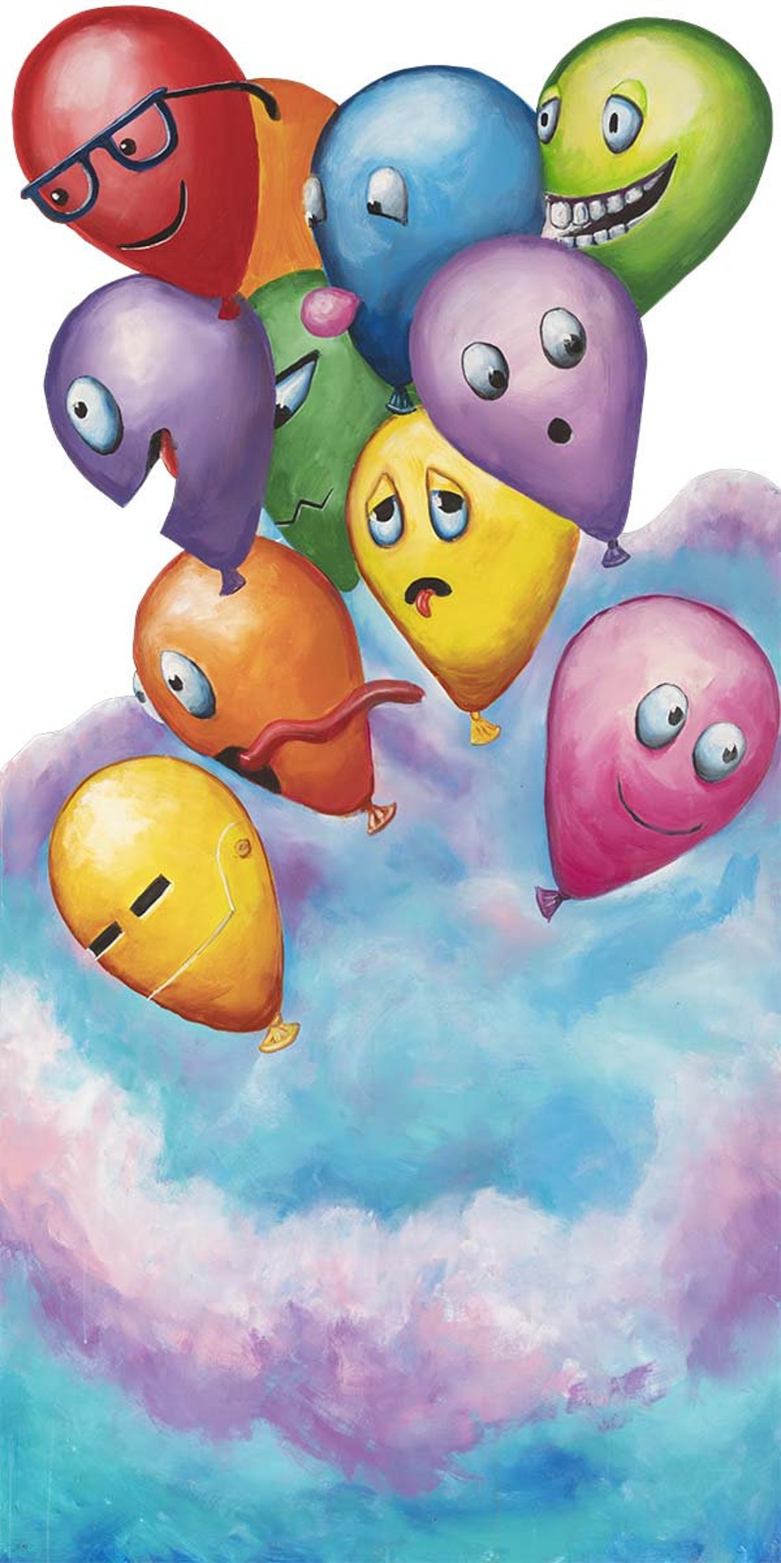 Original Oil Painting - Balloons - Etsy