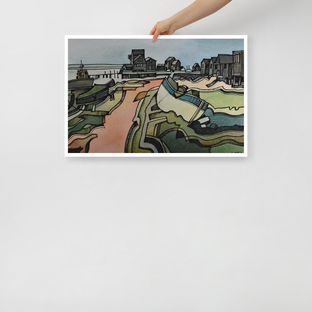 Whitstable Kent Poster English Gift British Art Landscape British ...