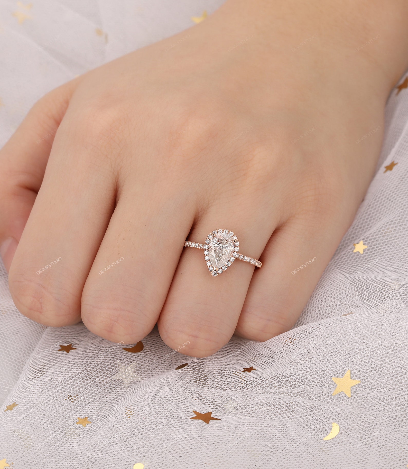 Teardrop Shaped Diamond Wedding Ring 1.5ct 6x9mm Pear - Etsy