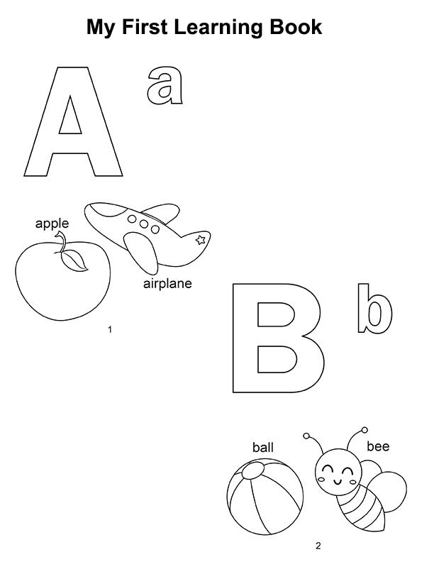 English Alphabet Coloring Workbook: My First Learning Book - Etsy