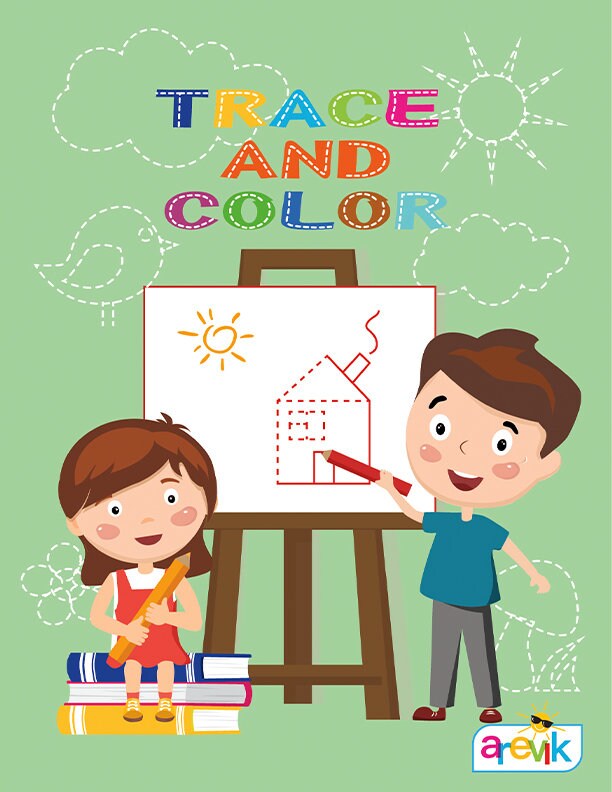 Trace and Color, Coloring Workbook, Preschool Workbook, Kids 2 - 5 ...