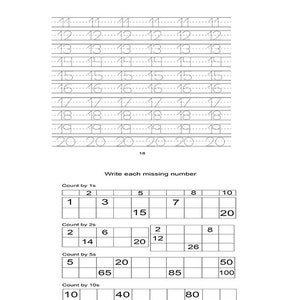 My First Number Book, Number Workbook, Kindergarten Workbook, Preschool ...