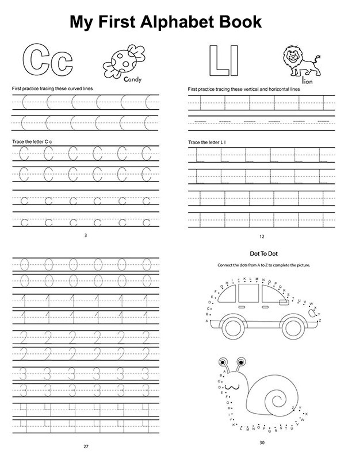 My First Alphabet Book, English Tracing Alphabets, Kindergarten ...