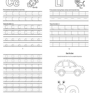 My First Alphabet Book, English Tracing Alphabets, Kindergarten ...
