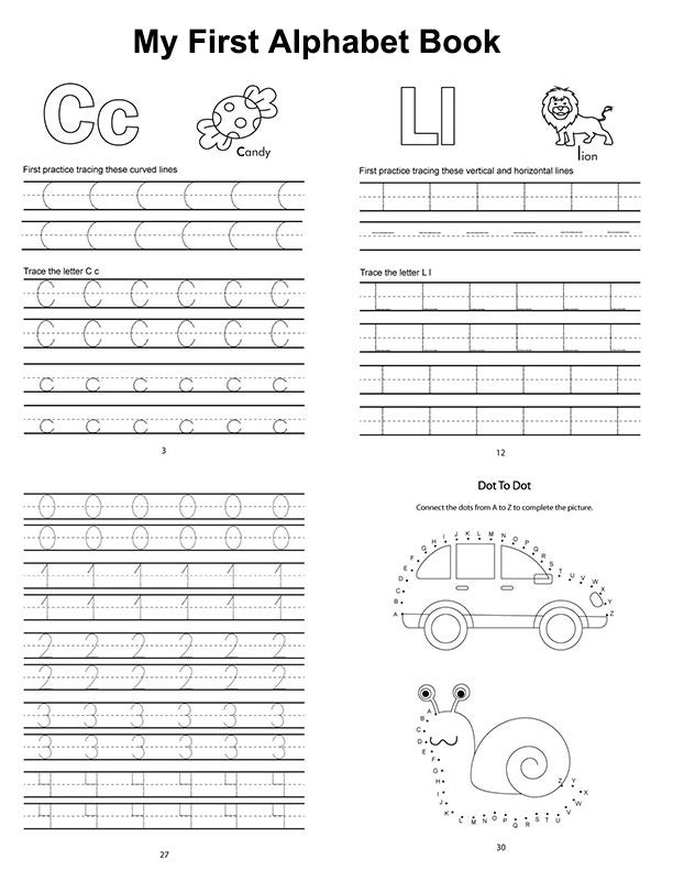 My First Alphabet Book, English Tracing Alphabets, Kindergarten ...