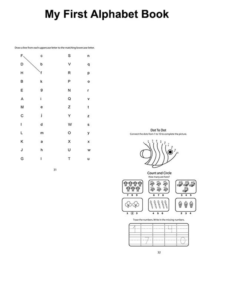 My First Alphabet Book, English Tracing Alphabets, Kindergarten ...