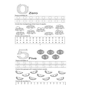 My First Number Book, Number Workbook, Kindergarten Workbook, Preschool ...