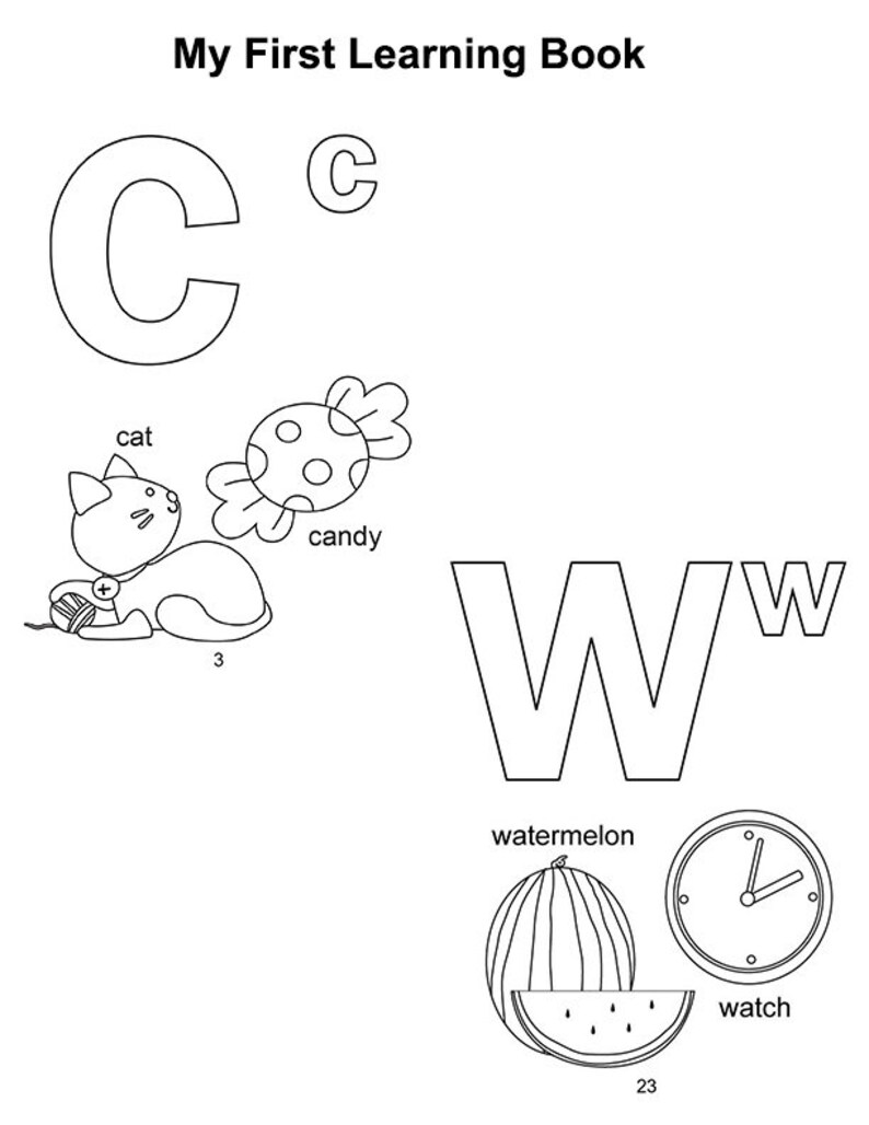 My First Learning Book, English Coloring Alphabets, Pre School Workbook ...