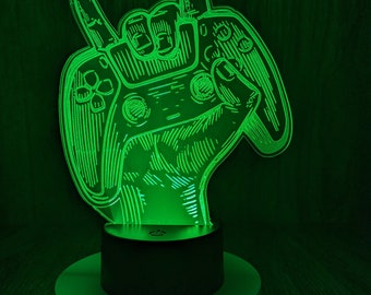 Custom Game Controller LED Light Gamer Name Sign Personalized Gamer ...