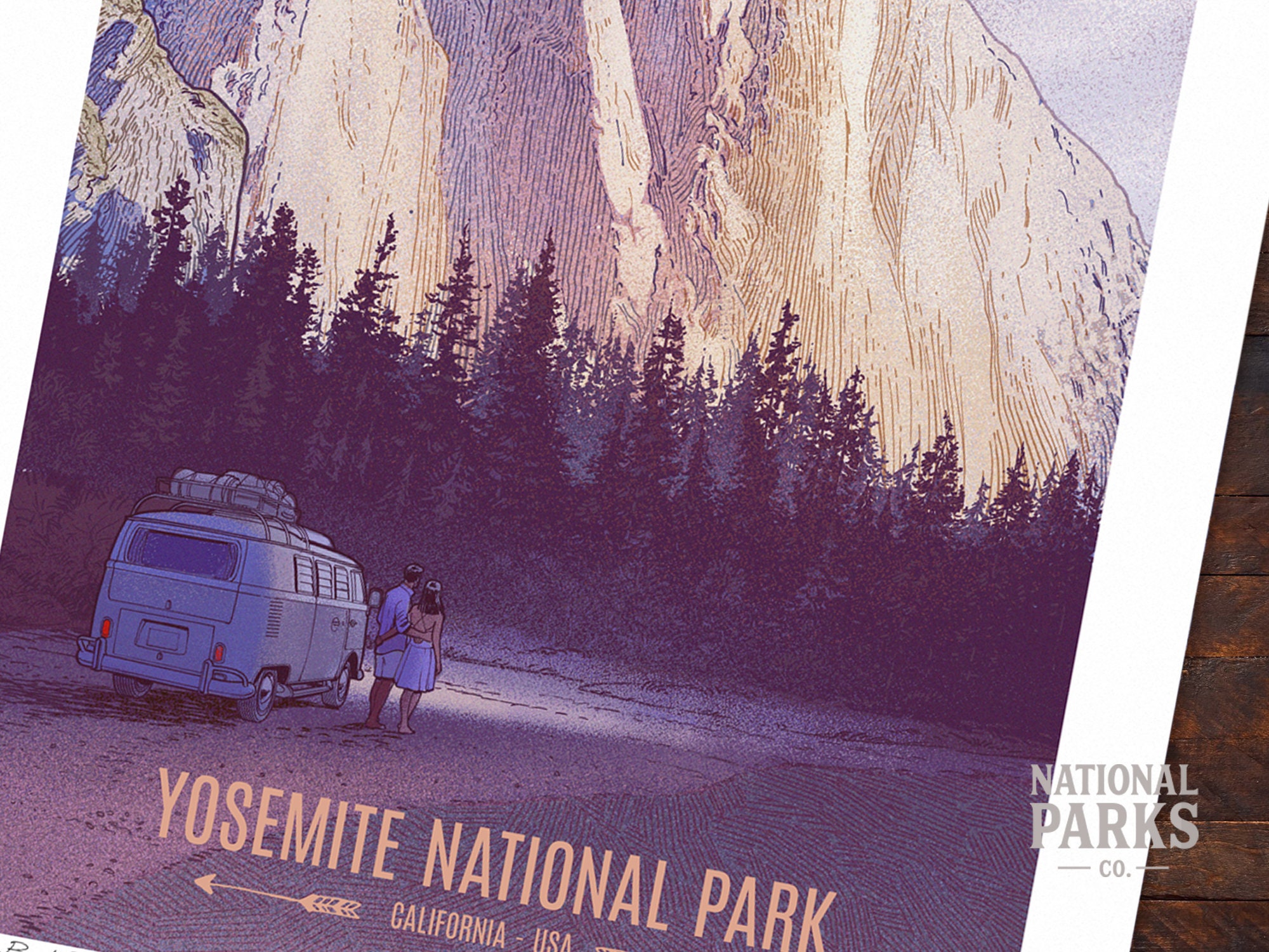 Yosemite National Park Print | Yosemite National Park Travel Poster ...