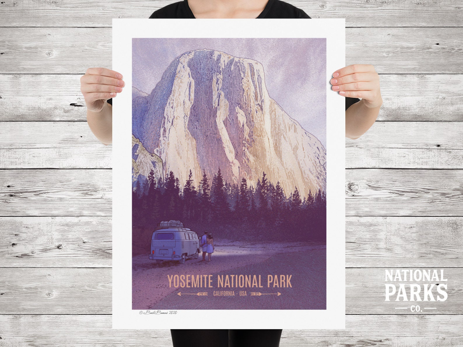 Yosemite National Park Print | Yosemite National Park Travel Poster ...