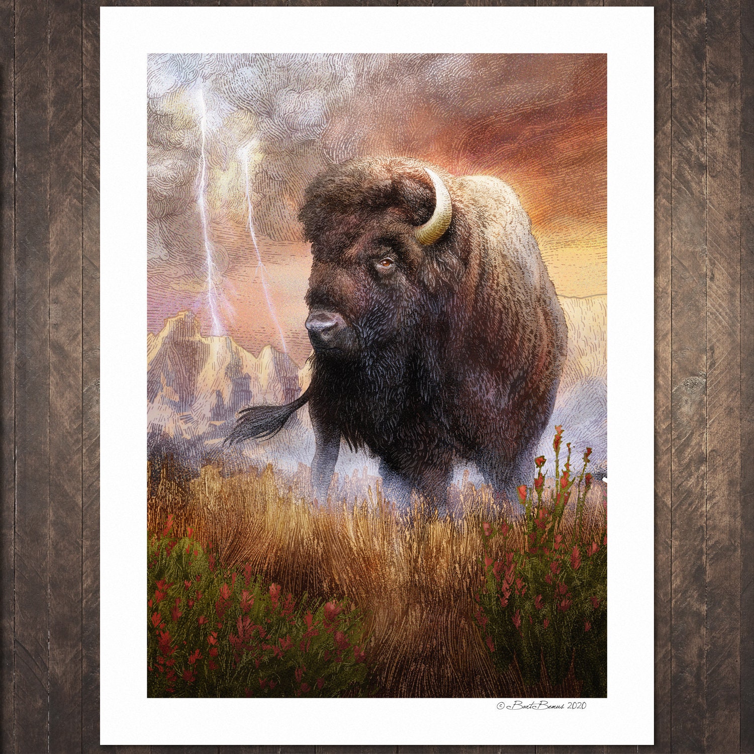 Bold Bison Print by National Parks Co. Bison Print Bison - Etsy