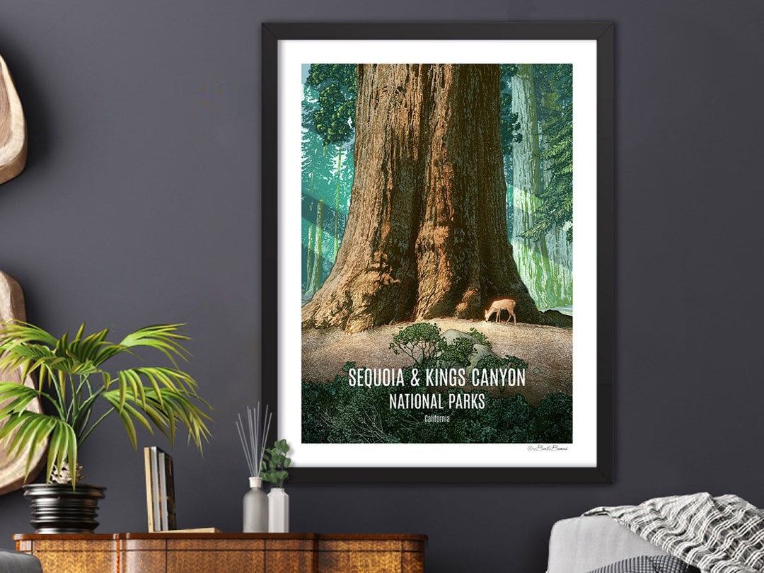 Sequoia + Kings Canyon National Parks Print | Sequoia + Kings Canyon ...