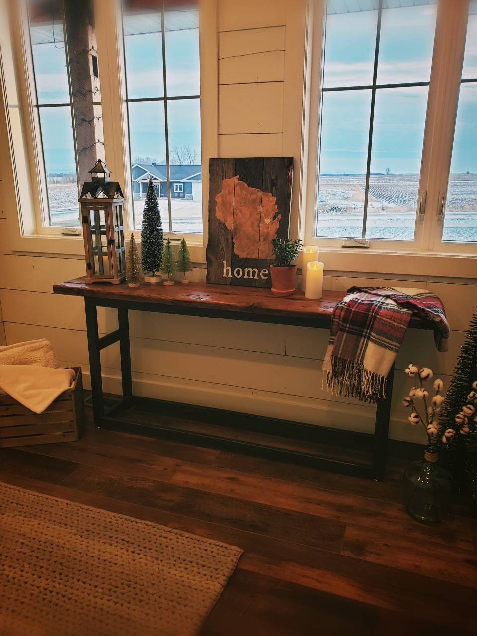 Reclaimed Barnwood Console Table - Etsy