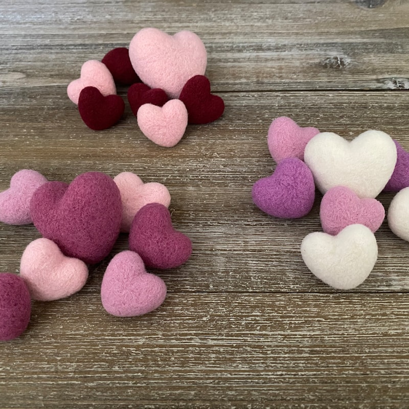 Wool Hearts - Etsy