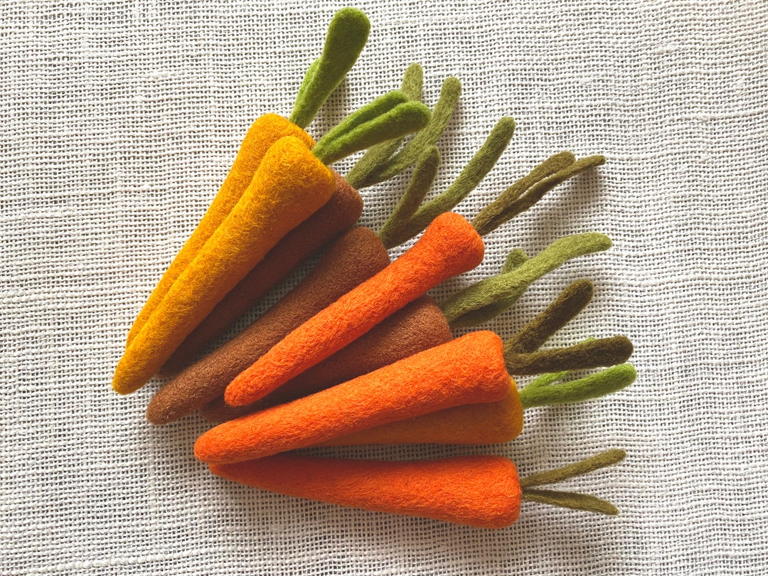 Needle Felting Carrots, Set of Three, Home Decor, Easter Ornament - Etsy