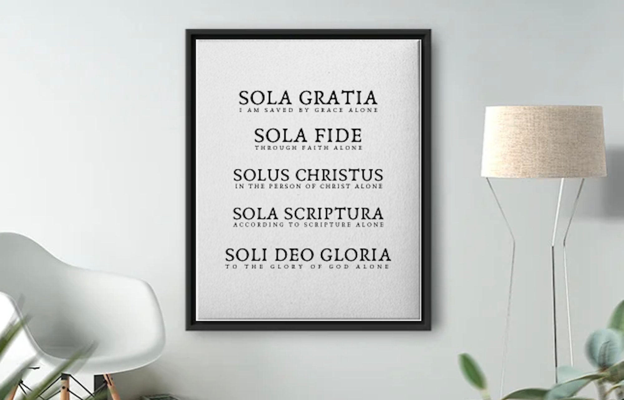 Five Solas Wall Art (DIGITAL) - Etsy