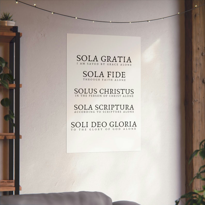 Five Solas Vertical Poster - Etsy