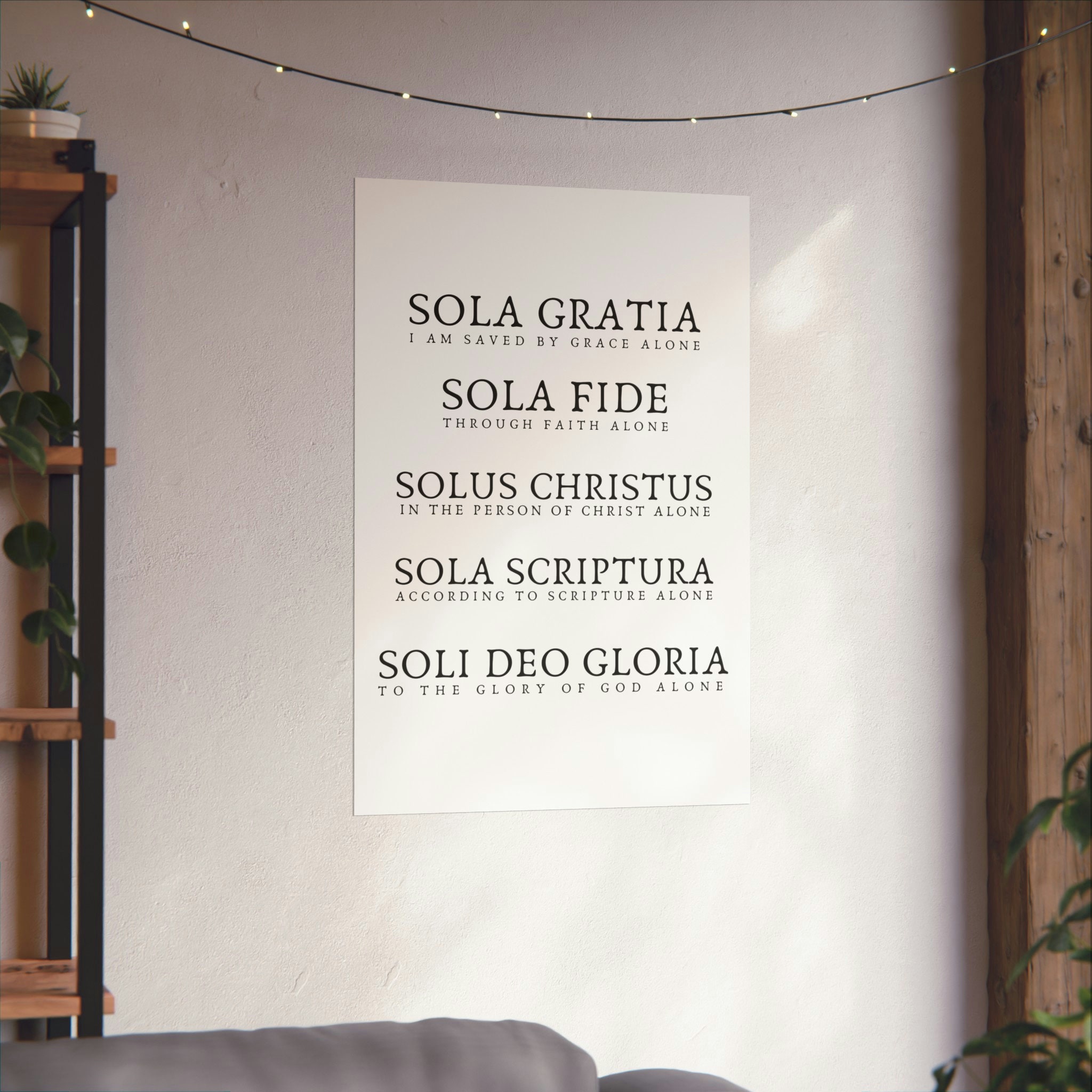 Five Solas Vertical Poster - Etsy