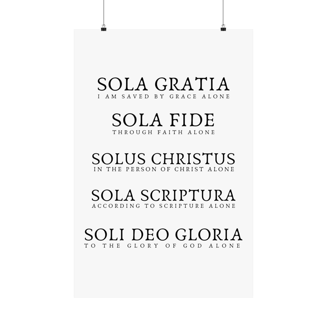 Five Solas Vertical Poster - Etsy
