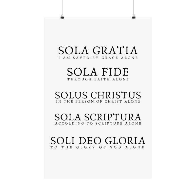 Five Solas Vertical Poster - Etsy