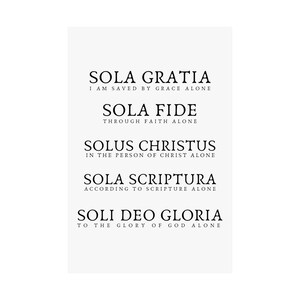 Five Solas Vertical Poster - Etsy