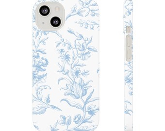 Blue Toile Phone Case - Etsy