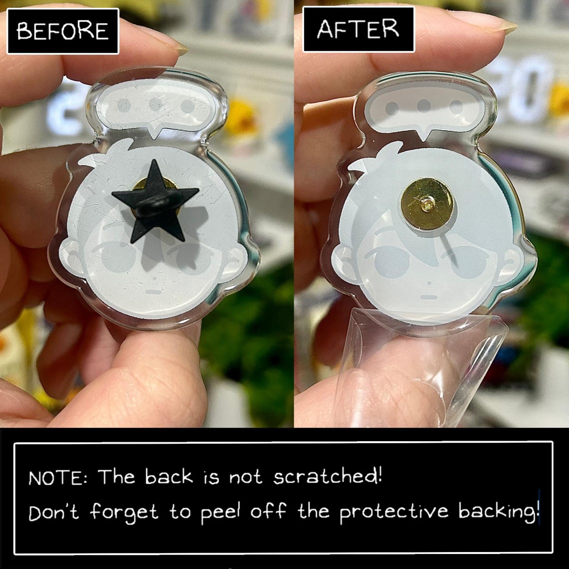 OMOR FORGOR 2 Inch Acrylic Epoxy Pin - Etsy