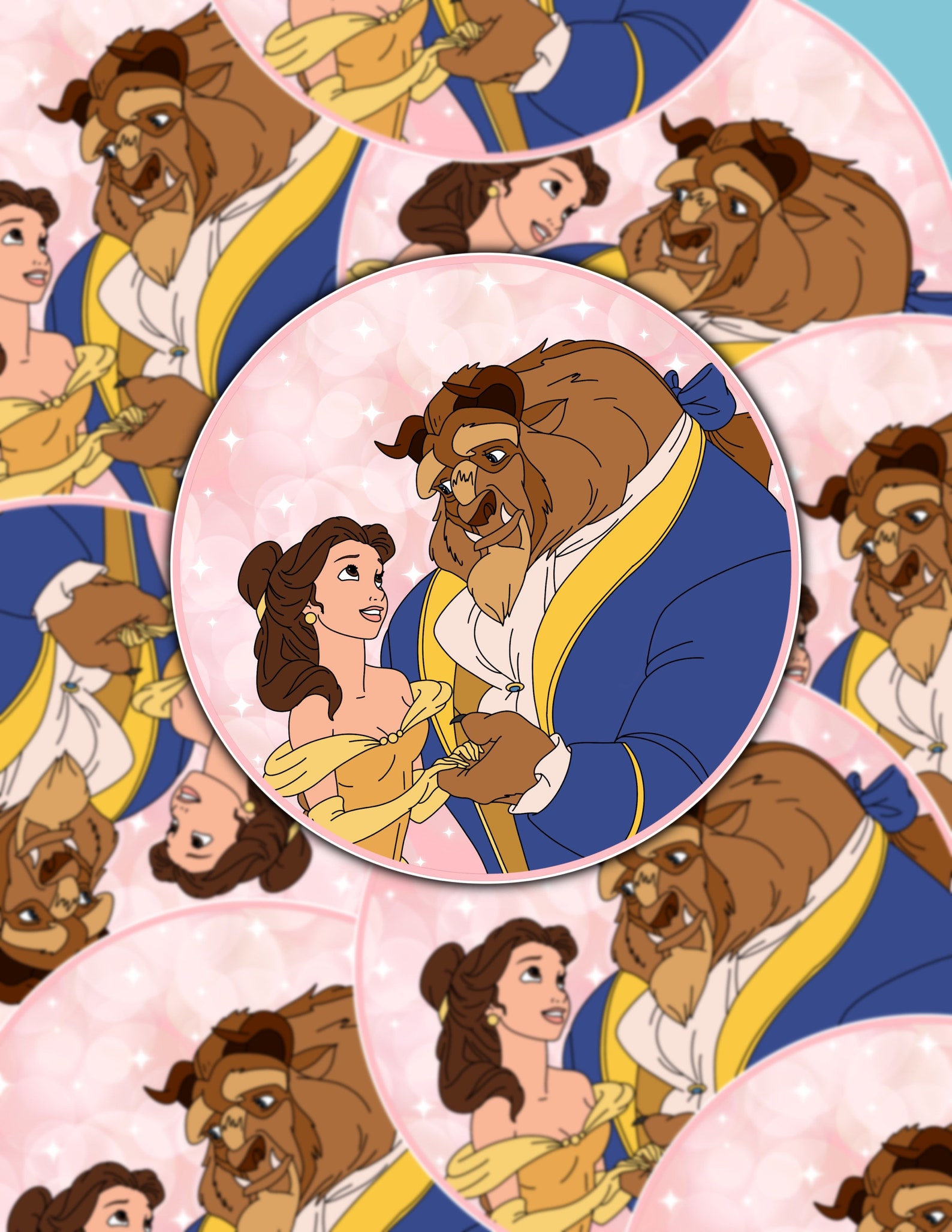 Beauty and the Beast Stickers Cute Princess Waterproof - Etsy
