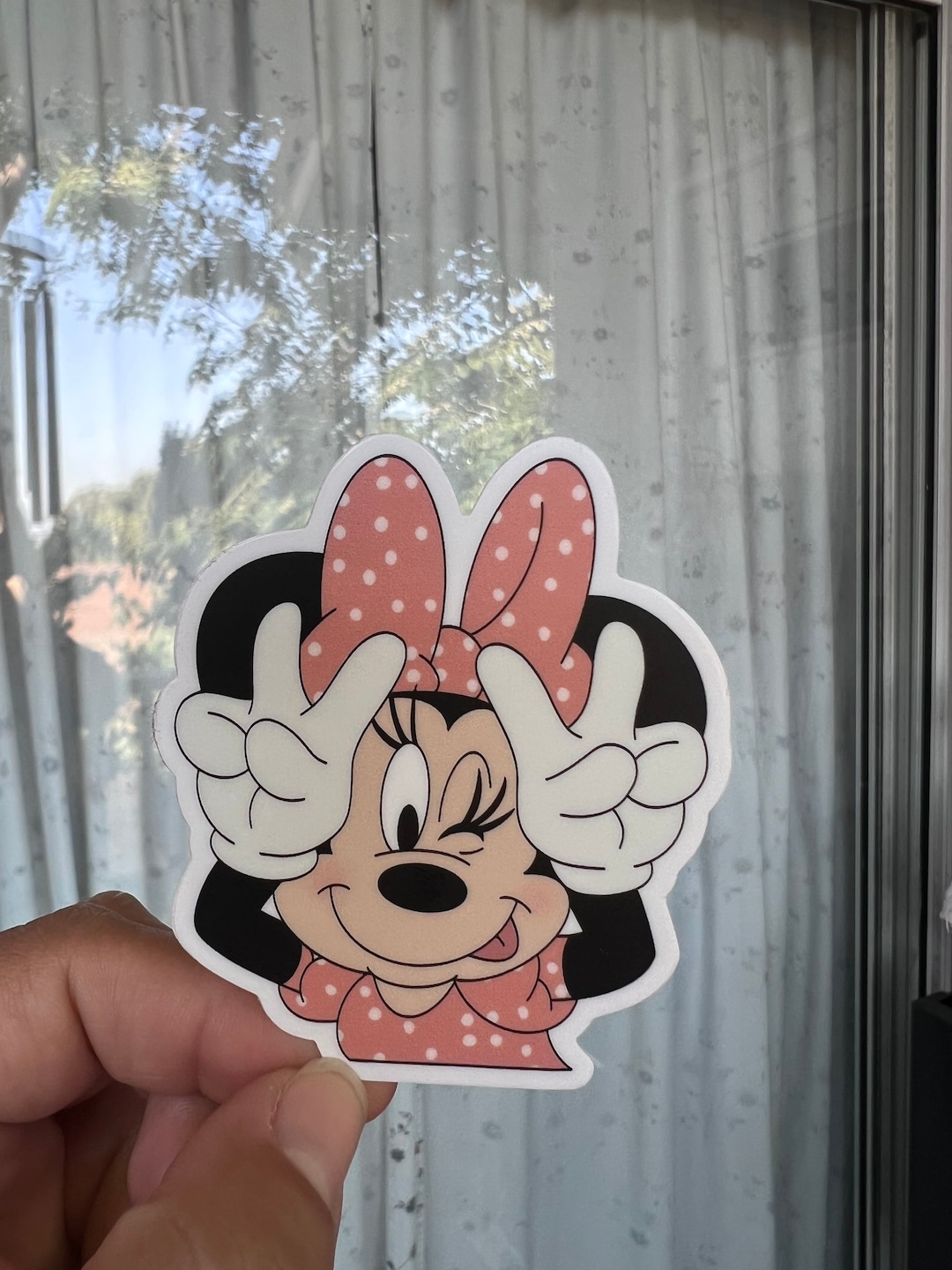 Minnie Mouse, Peace Sign, Minnie, Mickey, Sticker, Waterproof Stickers ...